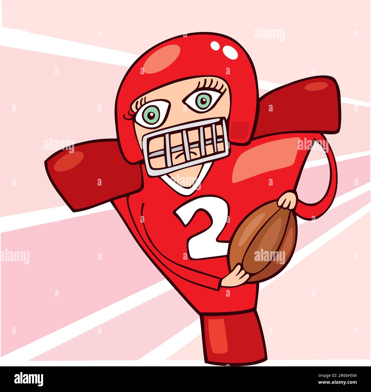 Cartoon illustration of footballer girl Stock Vector Image & Art - Alamy