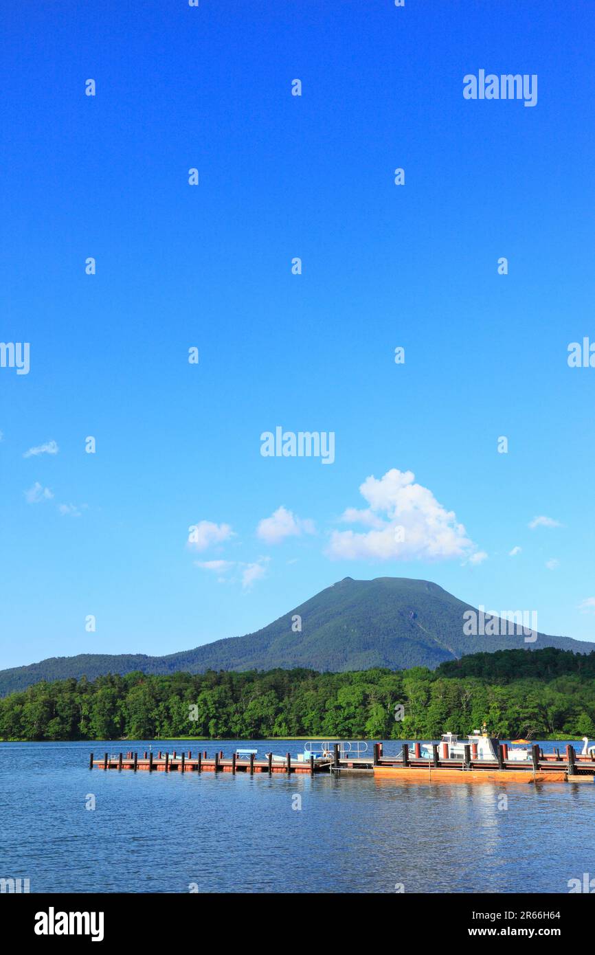 Lake Akan and Mt. Mount Oakan Stock Photo - Alamy