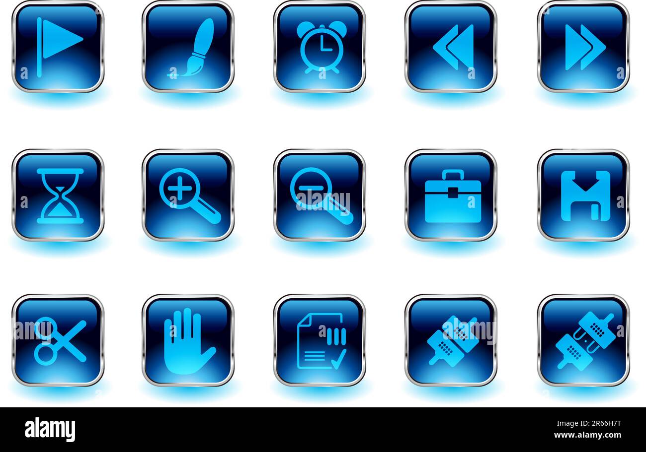 Toolbar and Interface icons Stock Vector Image & Art - Alamy