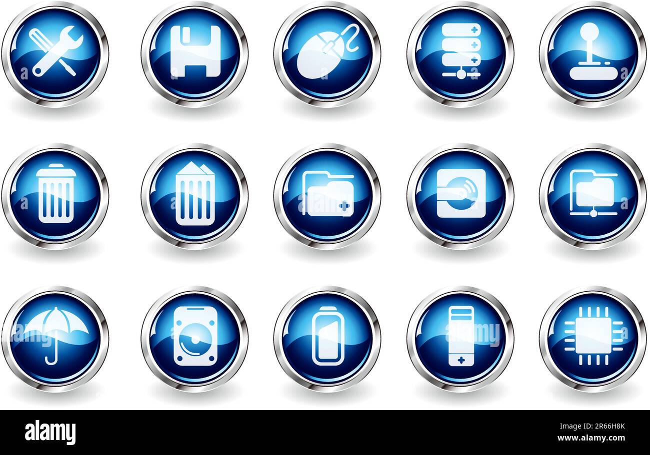 Computer and Data icons Stock Vector Image & Art - Alamy