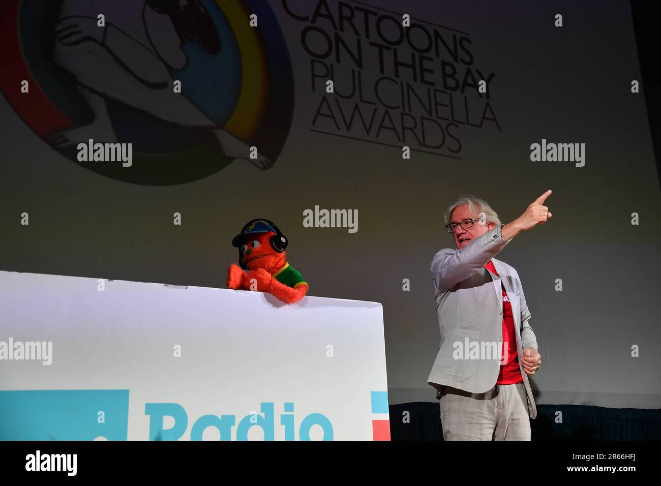 Pescara, Italy. 05th June, 2023. Pescara : Cartoon on the bay . Armando ...