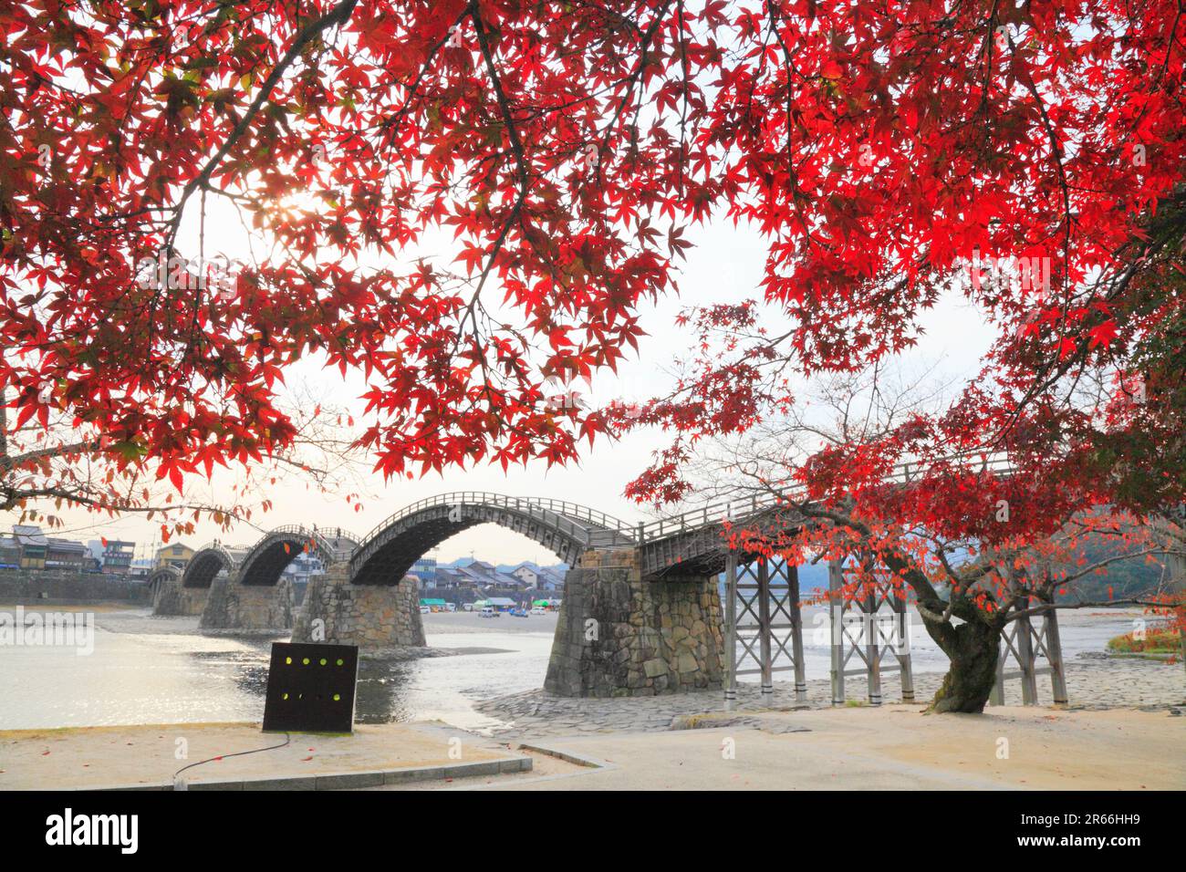 Kintai Bridge and Autumn Leaves Stock Photo - Alamy