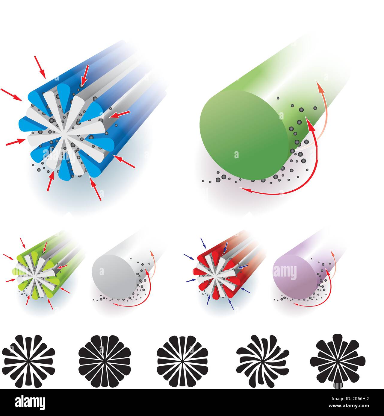 Vector illustration of the structure of microfiber Stock Vector Image ...