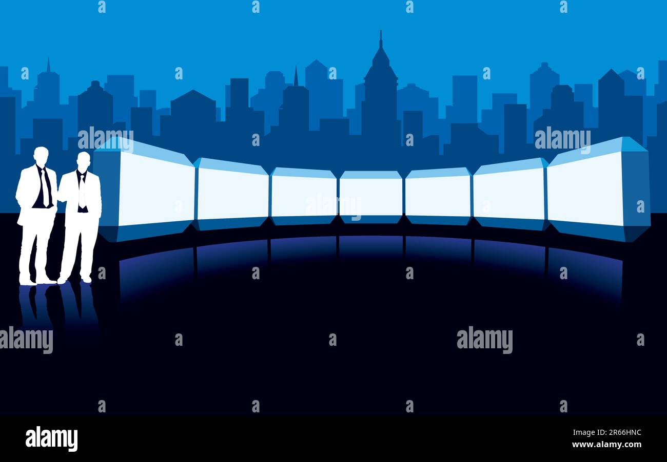 Person in front of billboard Stock Vector Images - Alamy