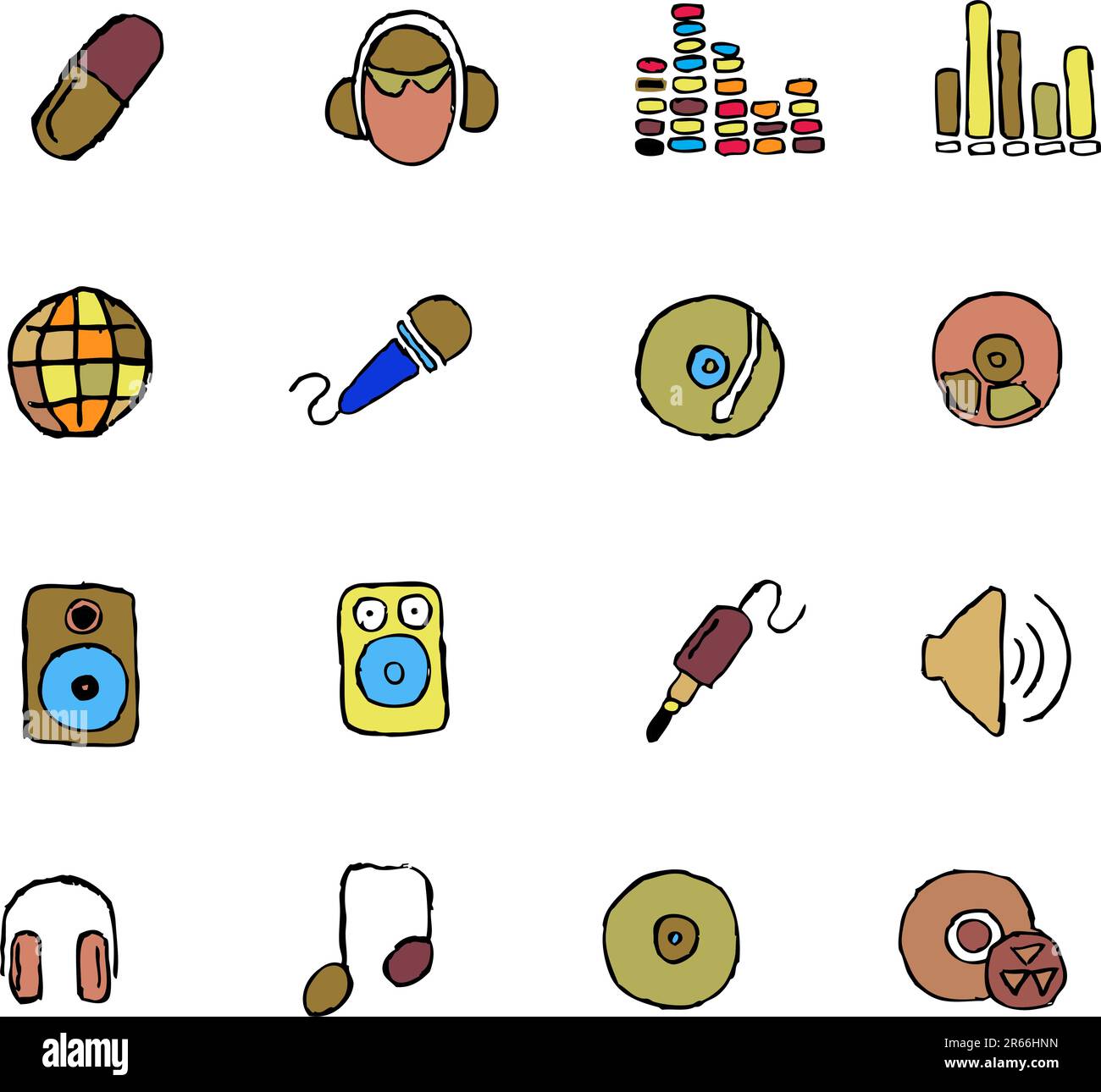 Music and Dance icons isolated vector Stock Vector Image & Art - Alamy