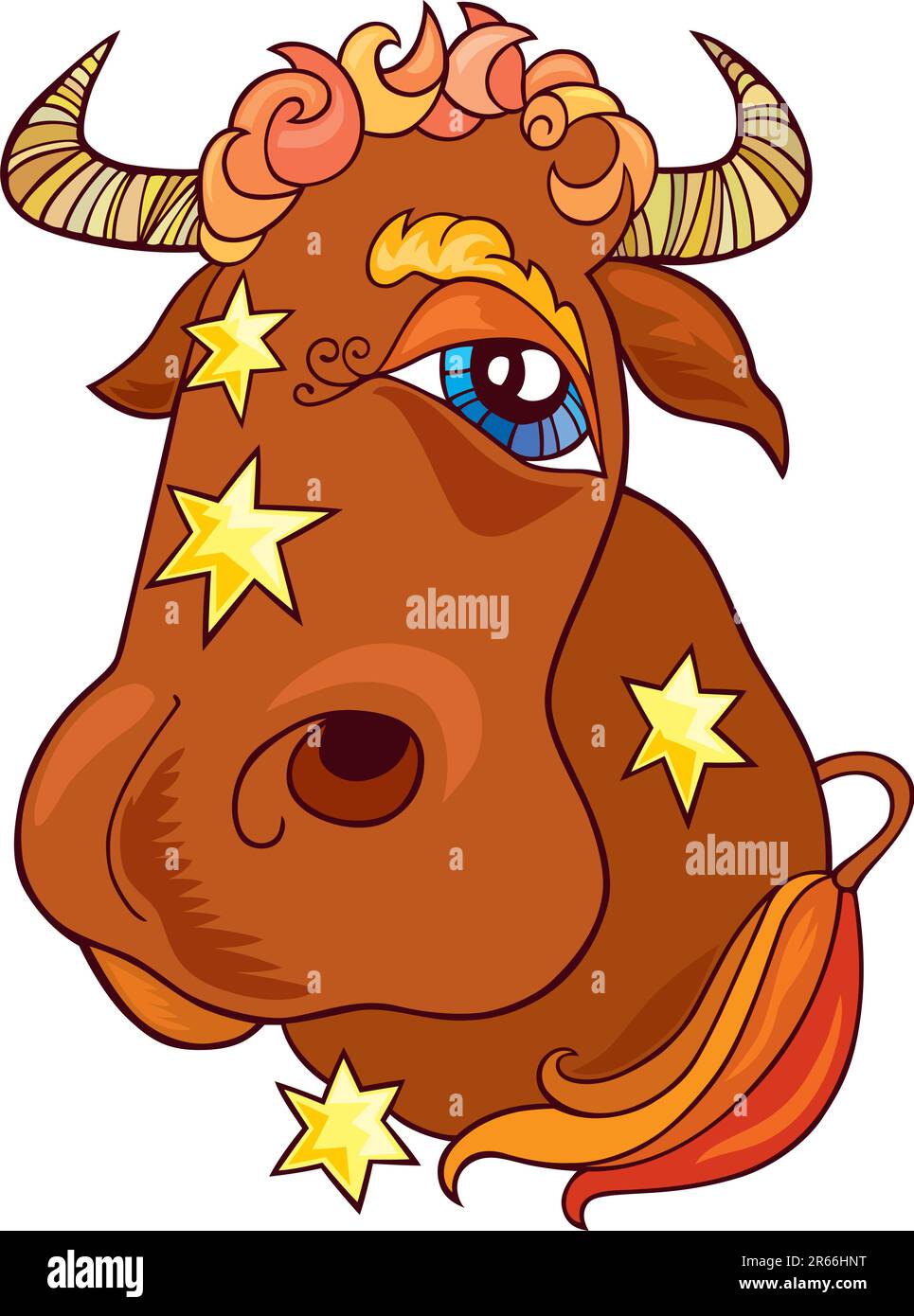 Illustration of zodiac taurus sign Stock Vector Image & Art - Alamy