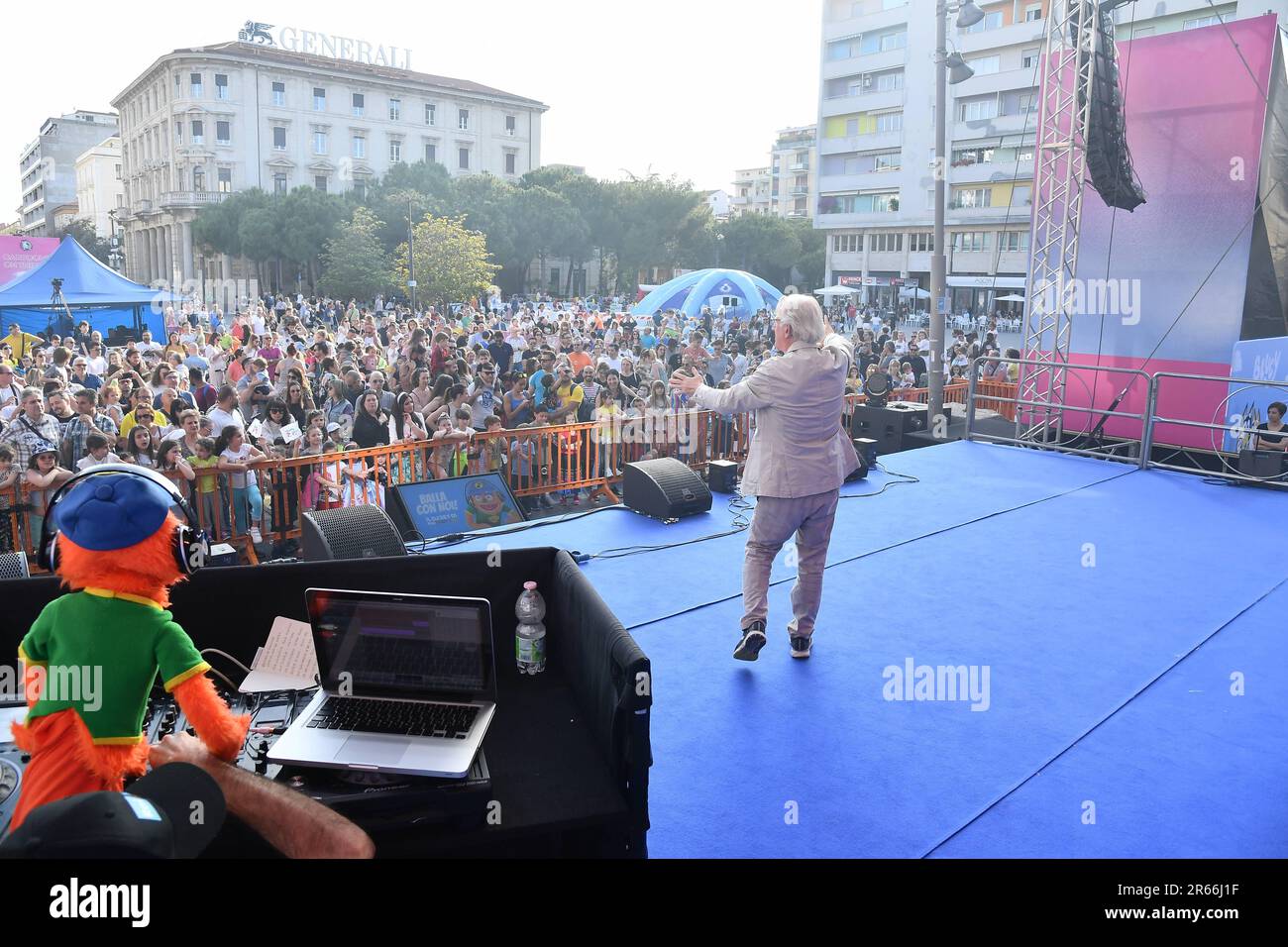 Pescara, Italy. 05th June, 2023. Pescara : Cartoon on the bay . Armando ...