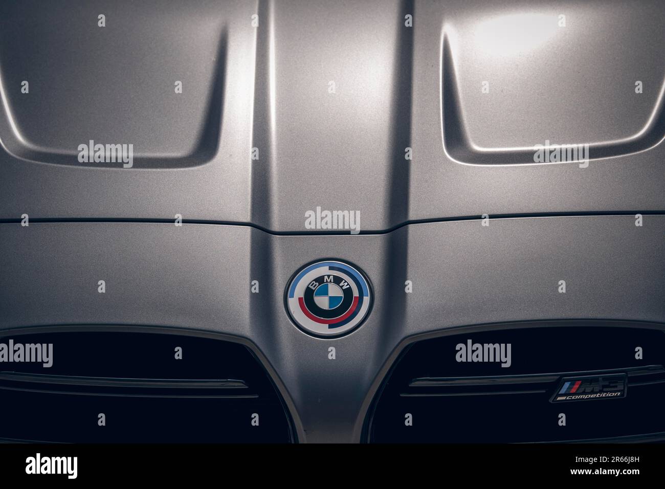 BMW logo on last generation car Stock Photo - Alamy