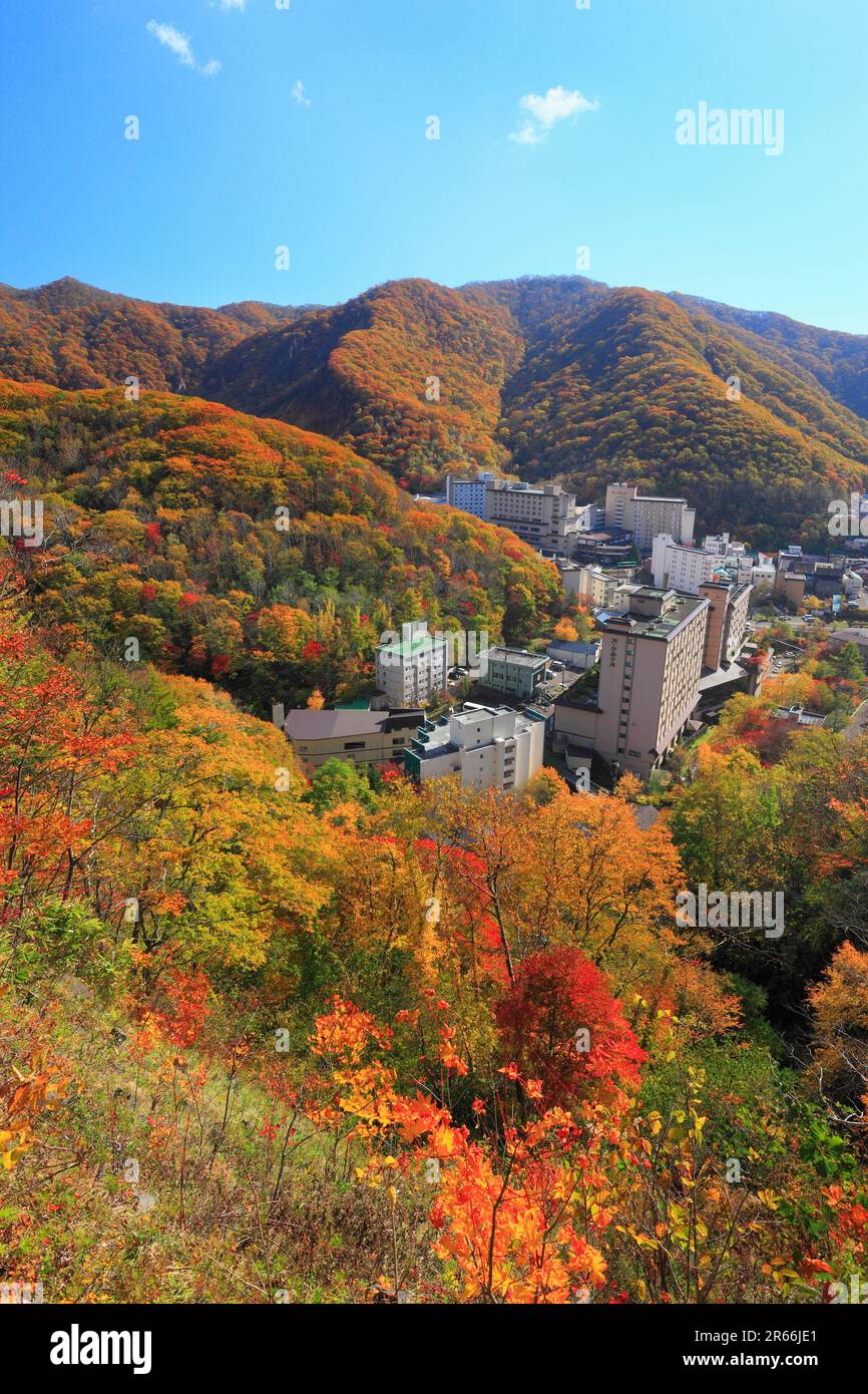 Autumn leaves in Noboribetsu Onsen Stock Photo - Alamy