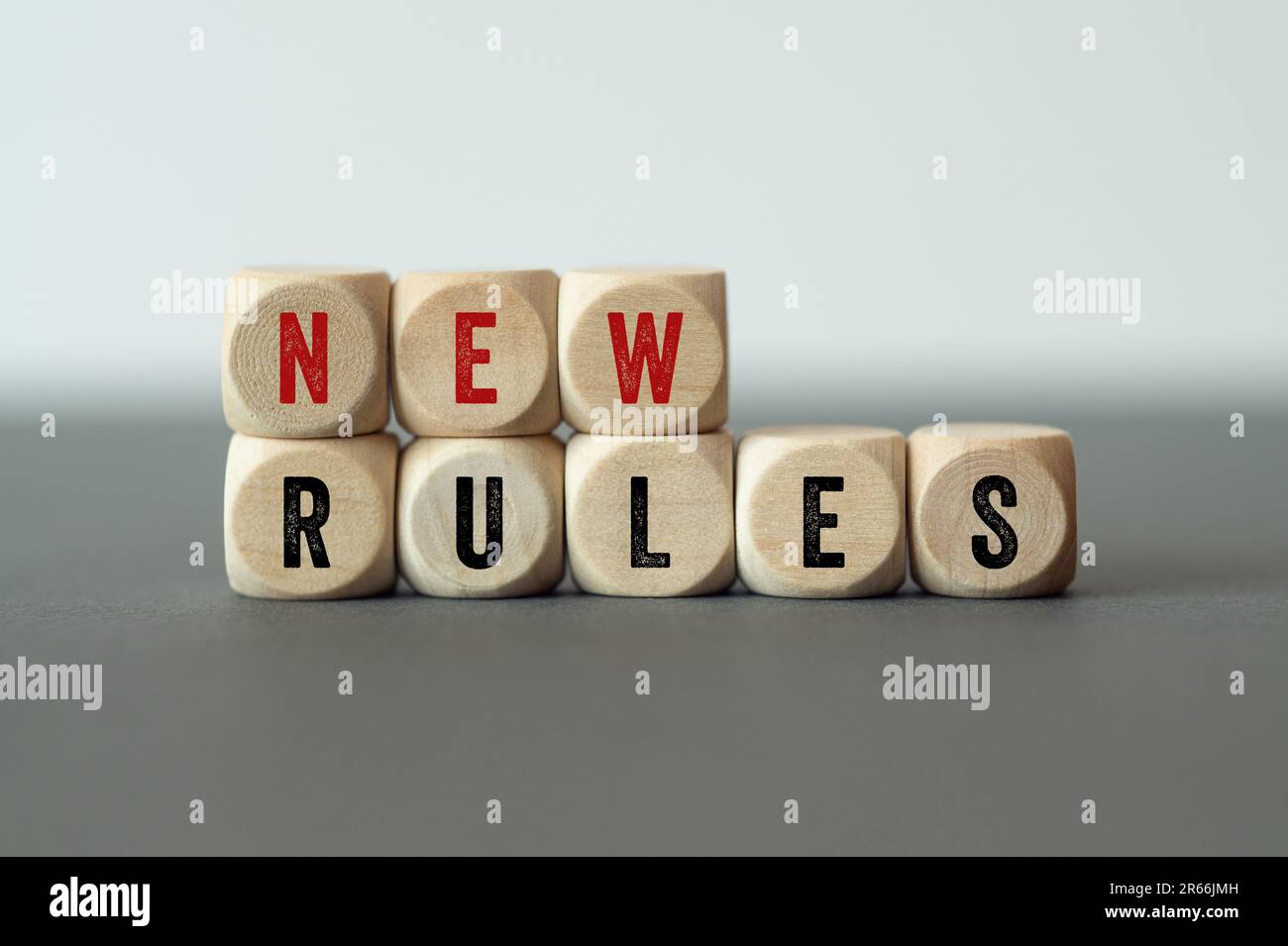 New Rules - word concept on building blocks, text Stock Photo - Alamy