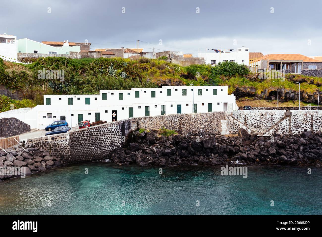 Porto Judeu, Portugal - July 3, 2022: View of the harbour. Terceira ...