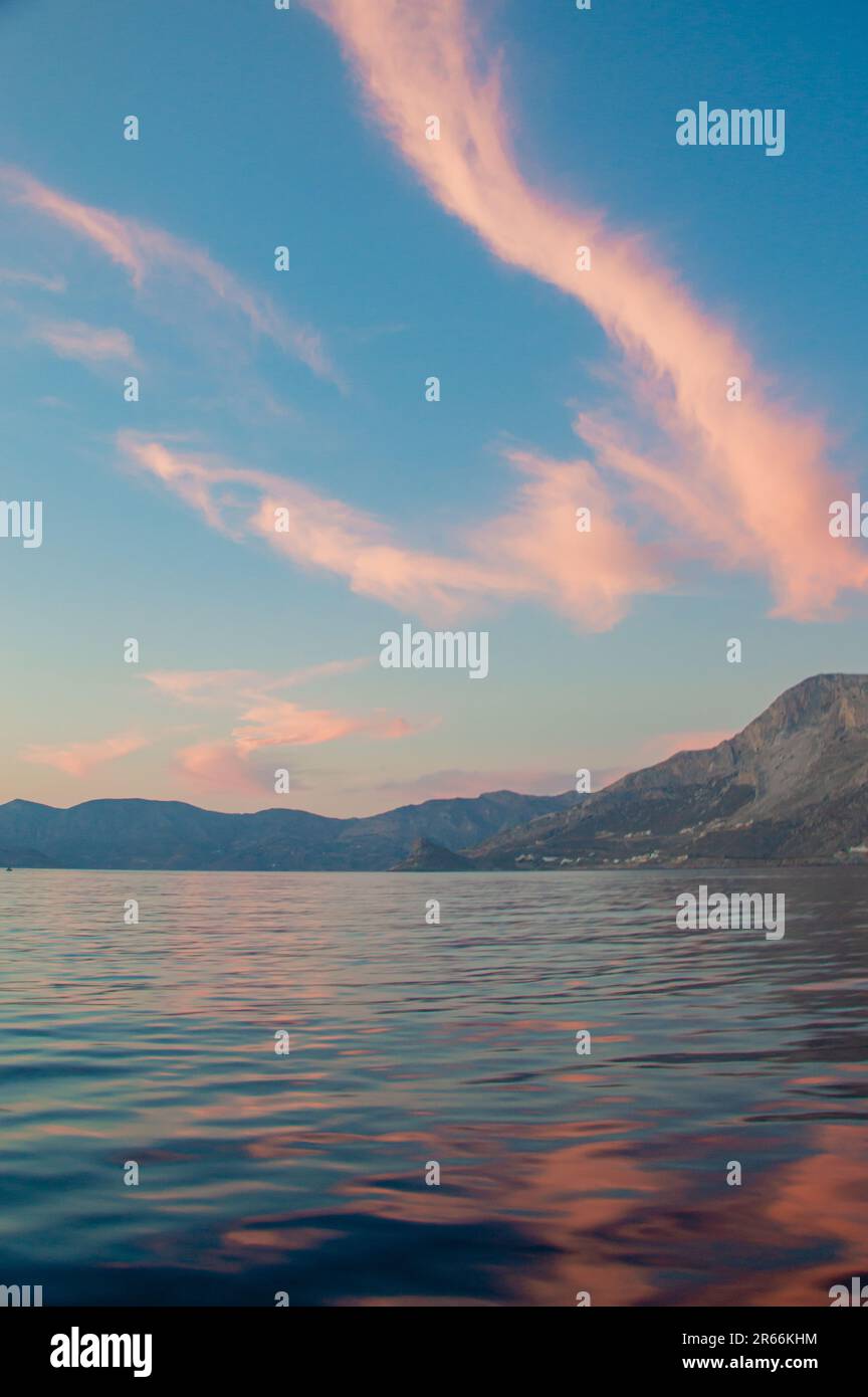 Cotton candy sky in kalymnos hi-res stock photography and images - Alamy