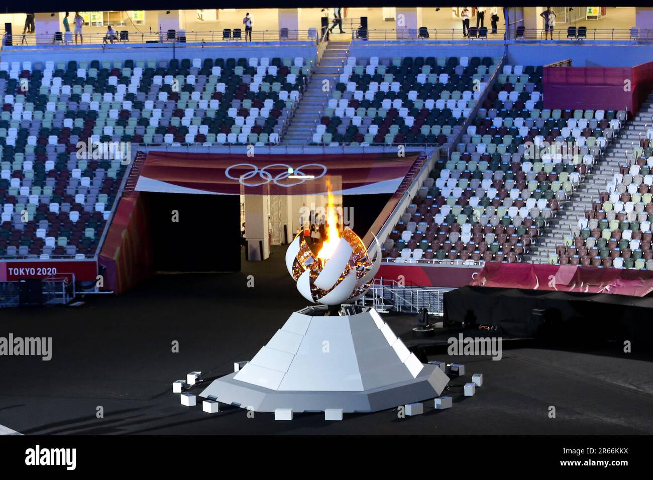 AUG 8, 2021 - Tokyo, Japan: the Olympic Flame is still burning during ...