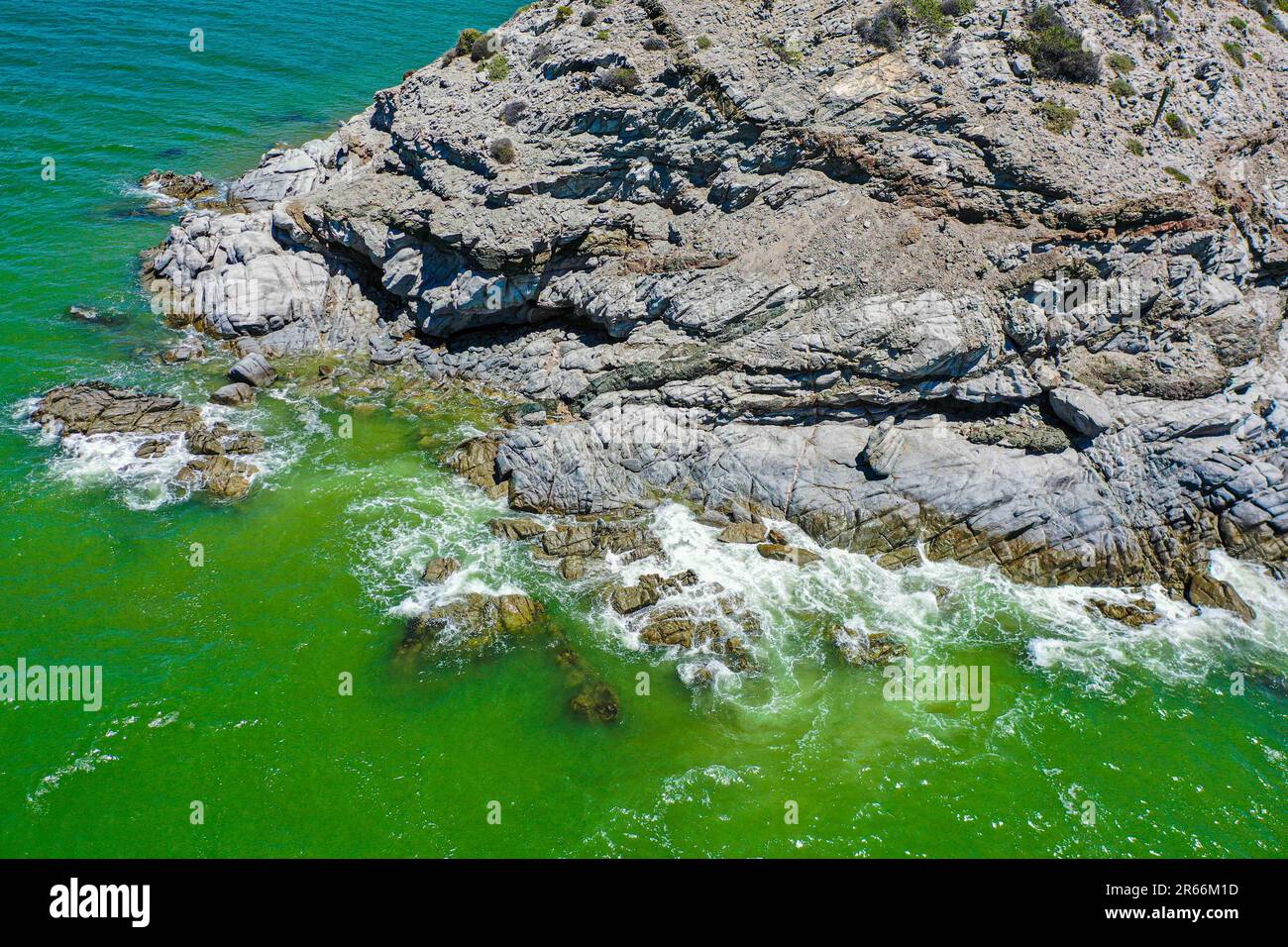 San Nicolas beach and sand dunes next to the desert of Sonora, Mexico ...
