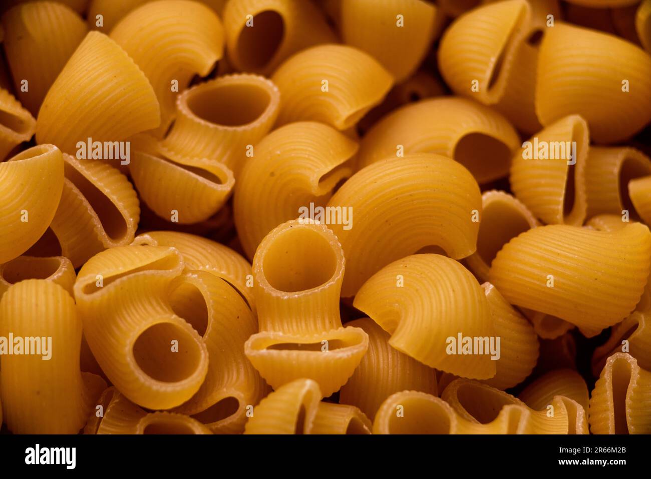 dry raw Italian pasta pipe rigate Diet and food concept Uncooked ...