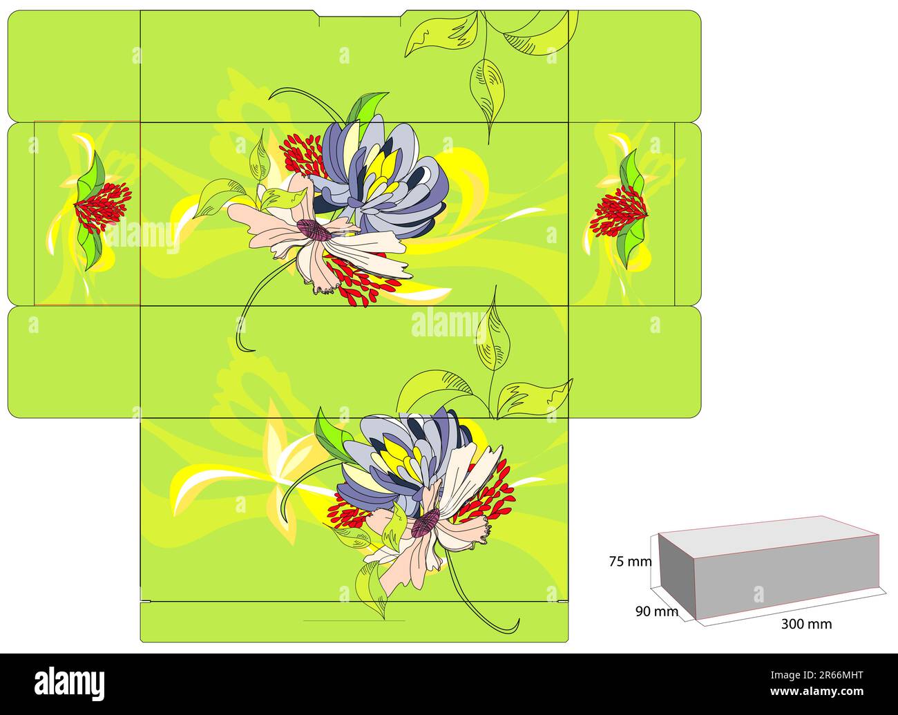 Gift box vintage leaf Cut Out Stock Images & Pictures - Alamy