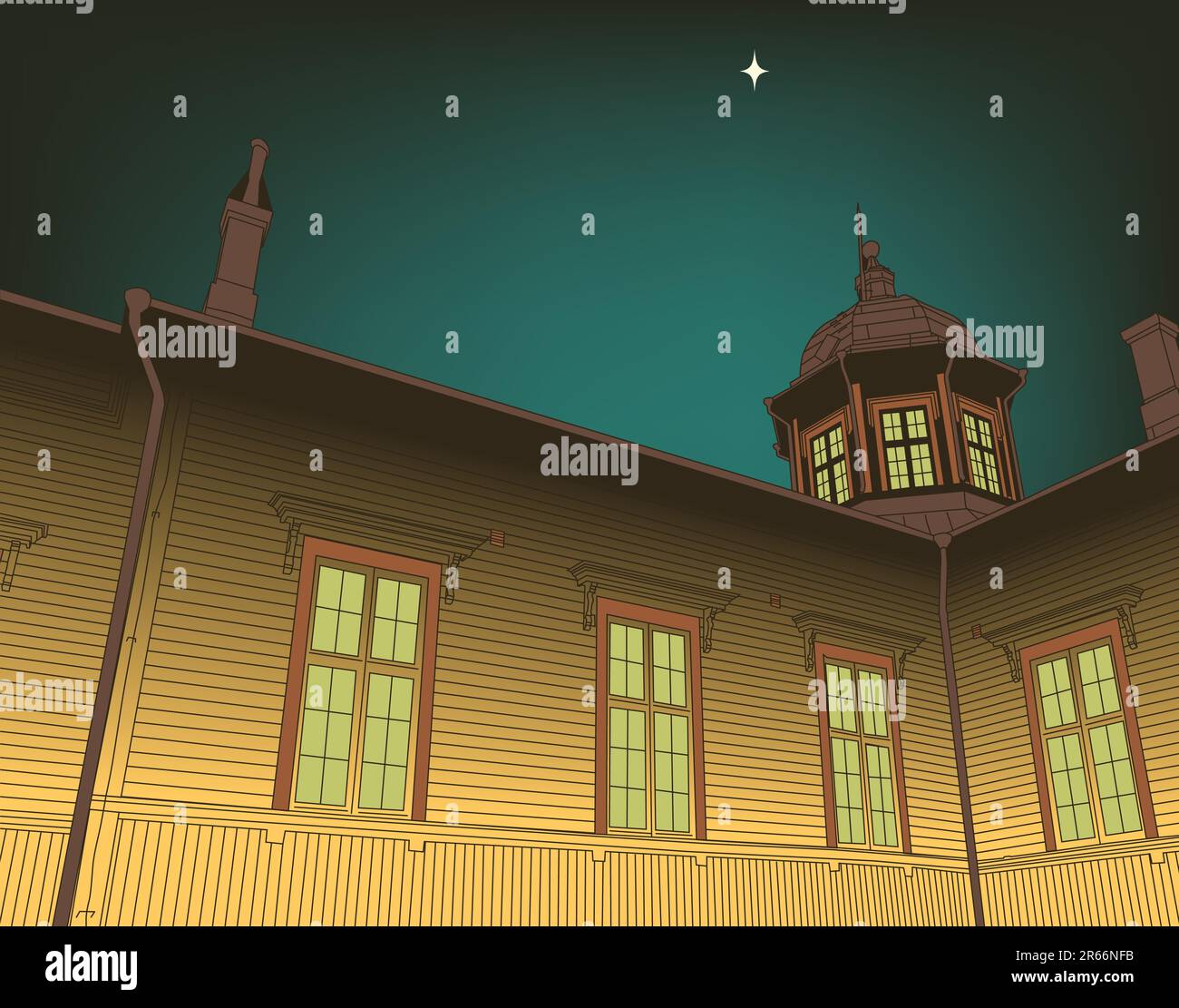 Country house russia Stock Vector Images - Alamy