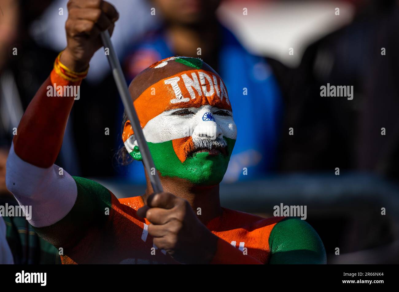 India fan with face paint during day one of the ICC World Test ...