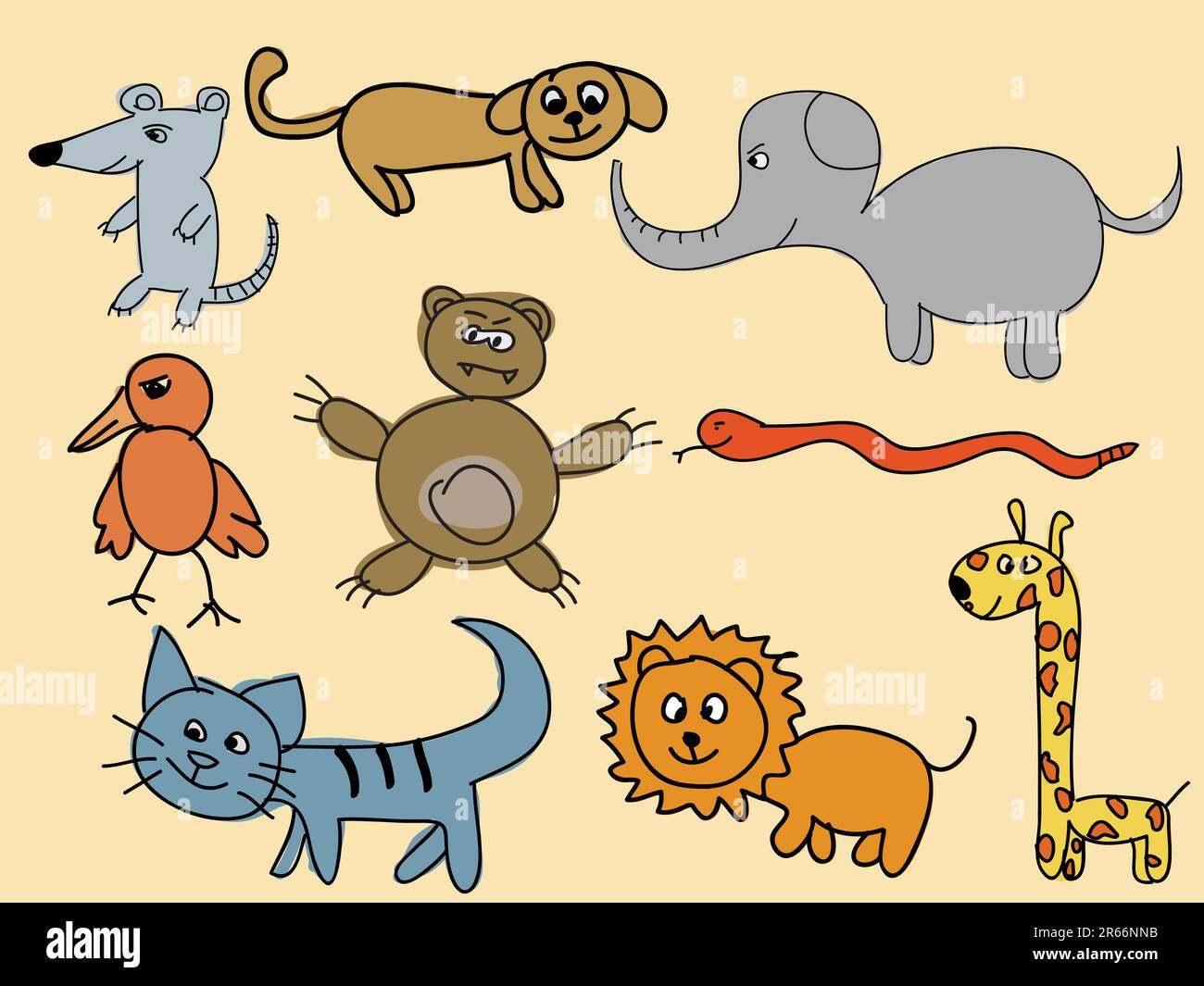 Happy animal face Stock Vector Images - Alamy