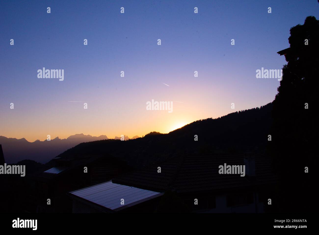 Mountain views while strolling around Villars-sur-Ollon in Switzerland ...