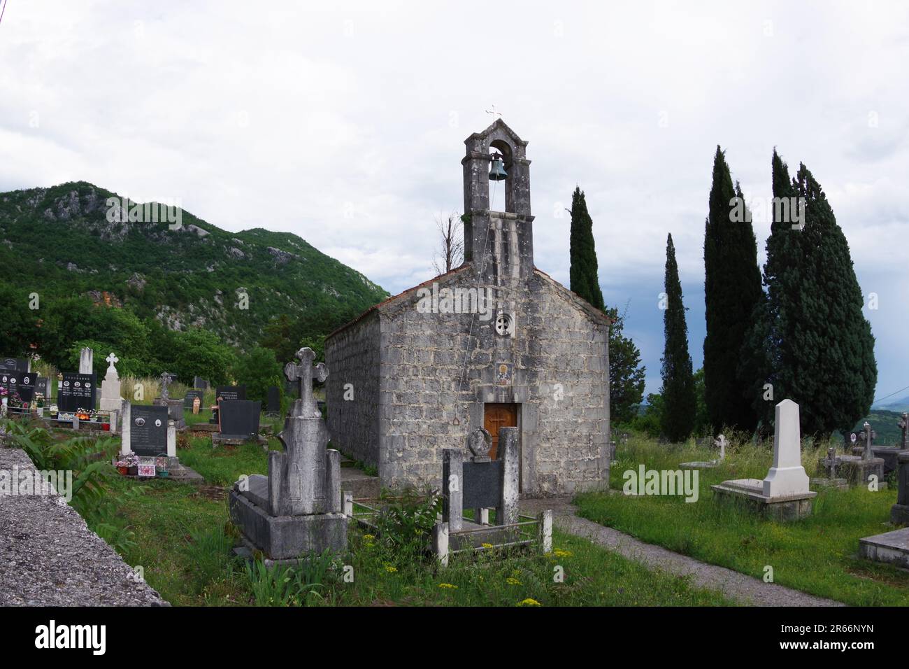 Groblje Podvrace Cemetry and chapel near Danilovgrad, Montenegro Stock ...