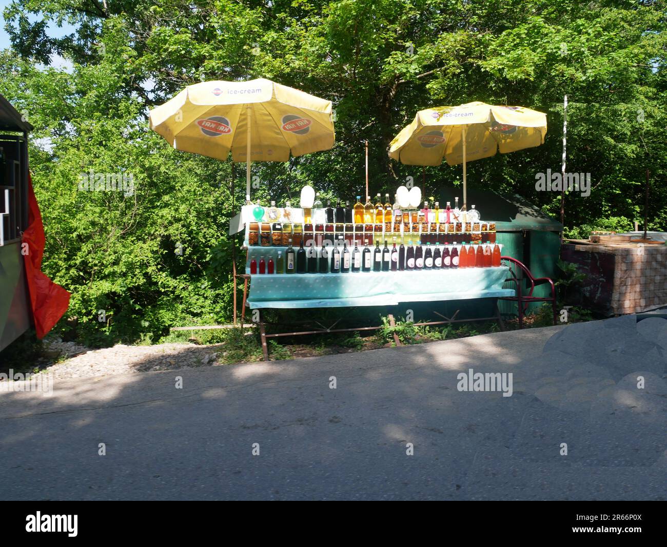 Montenegro typical product sales counter Stock Photo - Alamy