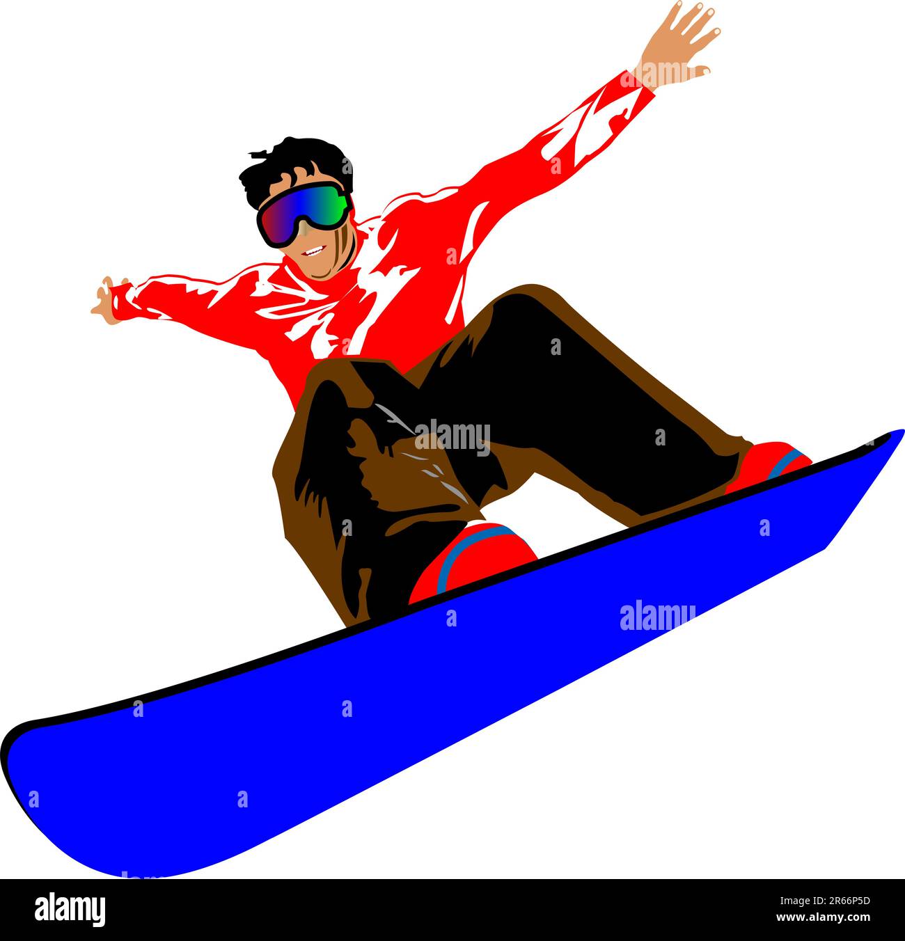Kid snowboard Stock Vector Images - Alamy