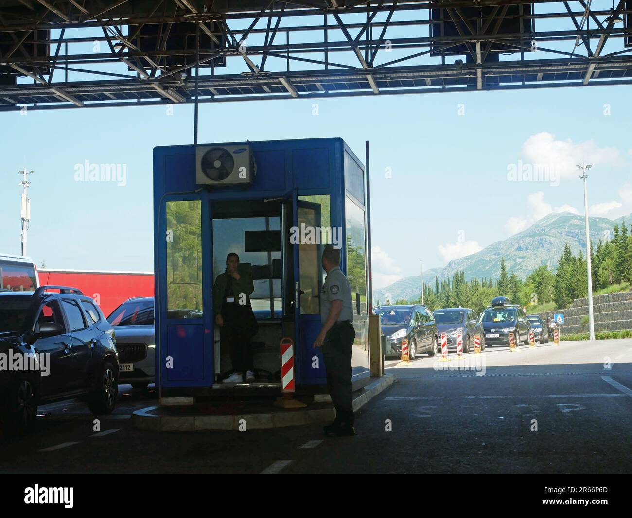 Custom control at Croatia Montenegro border Stock Photo - Alamy