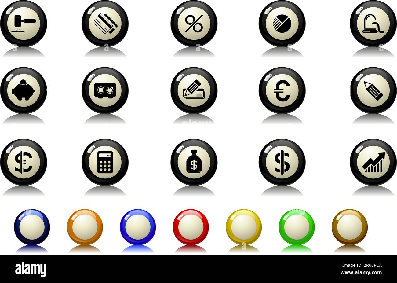Finance and Banking icons Billiards series Stock Vector Image & Art - Alamy
