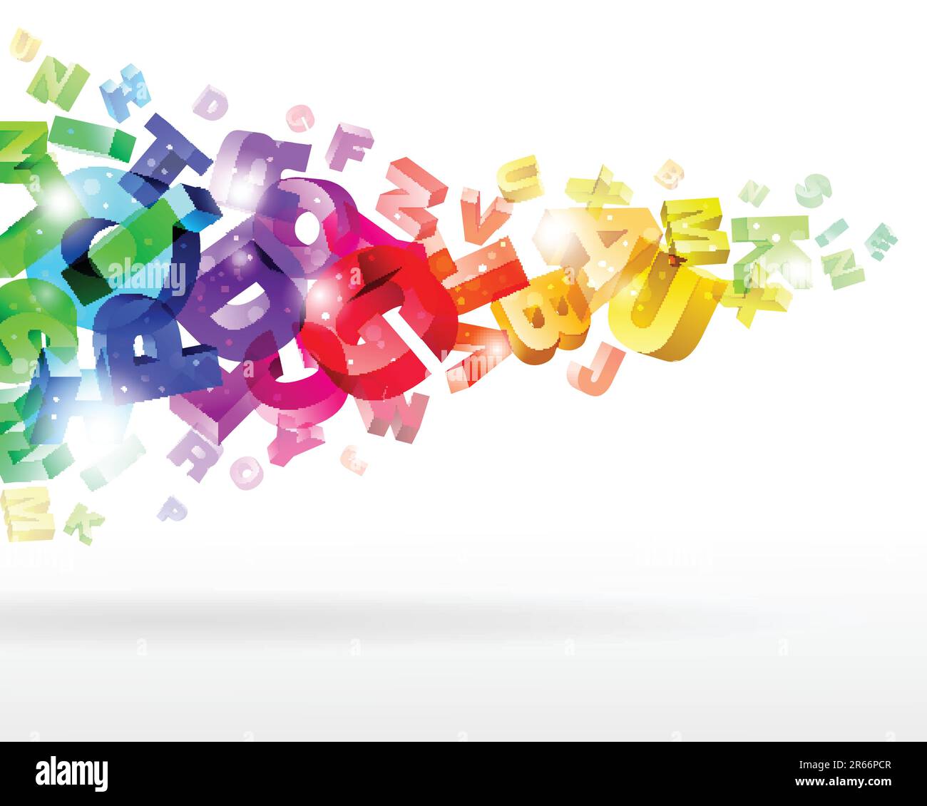 vector illustration with rainbow letters Stock Vector Image & Art - Alamy