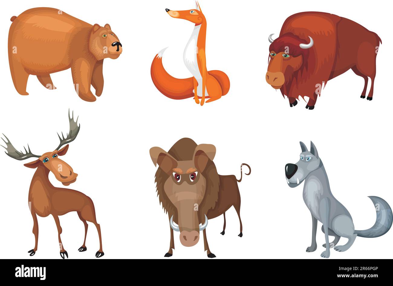vector illustration of a animal set Stock Vector Image & Art - Alamy