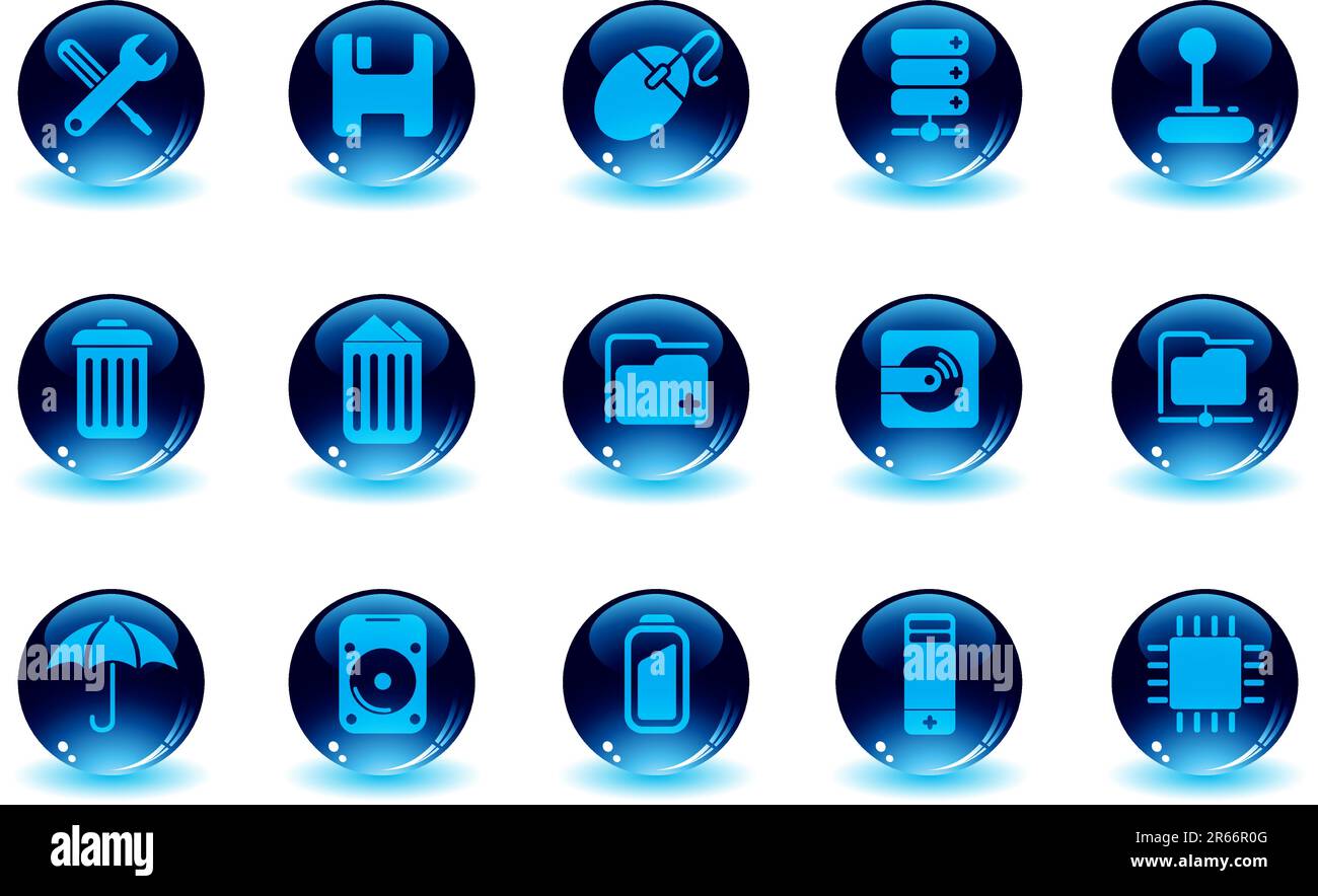 Computer and Data icons Stock Vector Image & Art - Alamy