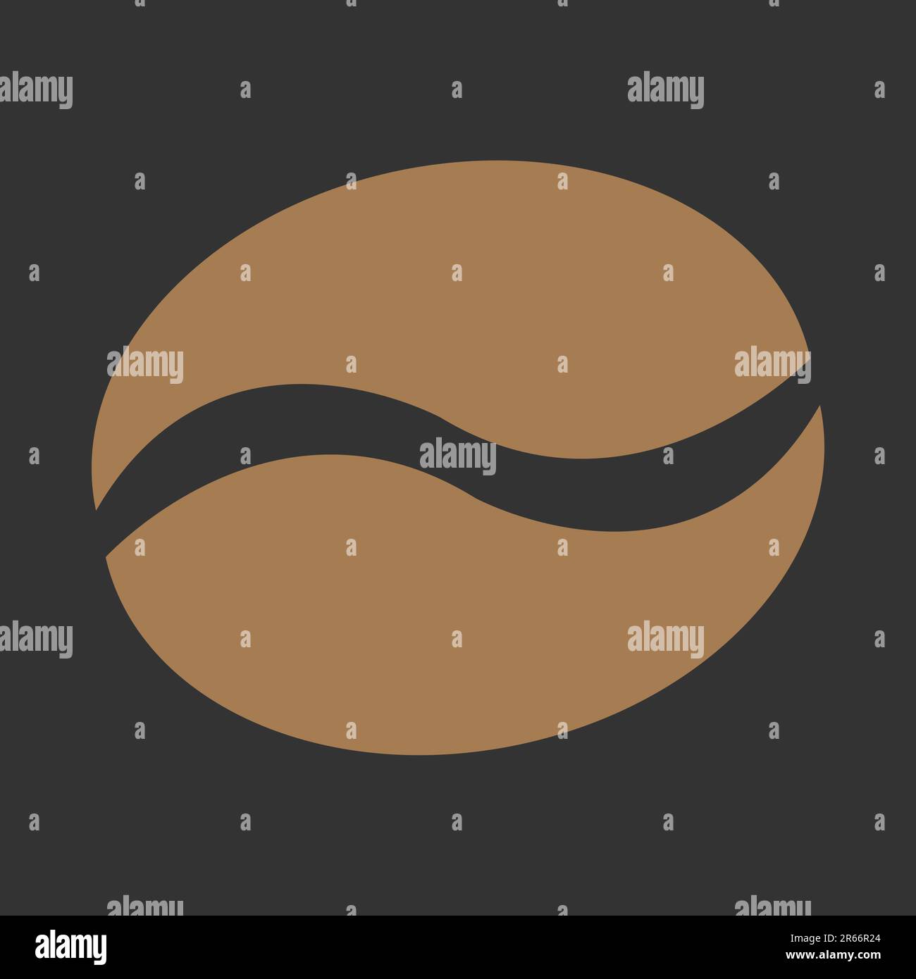 Coffee Bean Icon In Flat Style Coffee Vector Illustration On Black Background Stock Vector