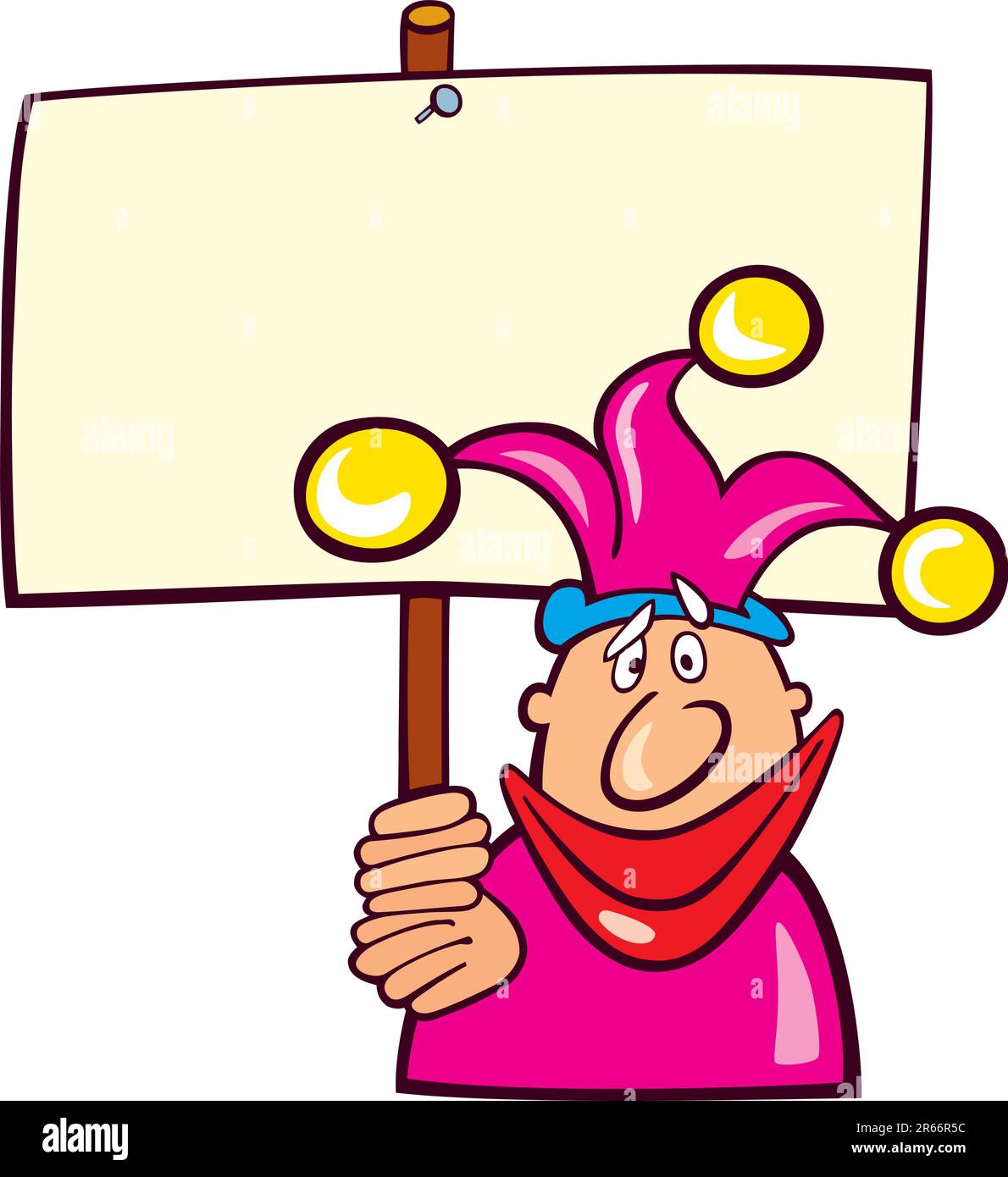 Illustration of Funny Jester with Board Stock Vector Image & Art - Alamy