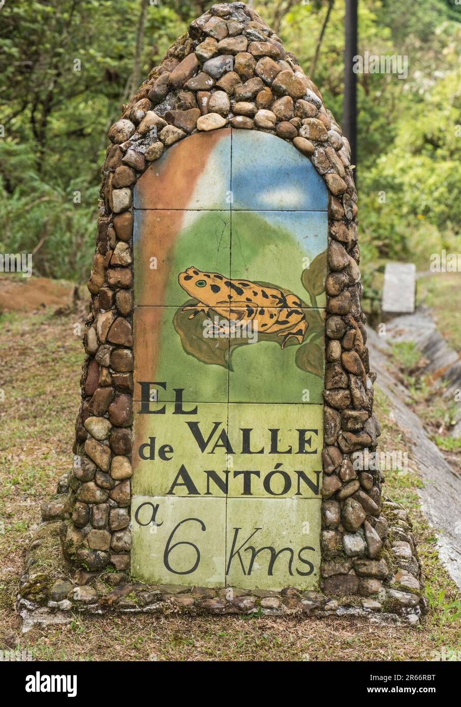 Tiled sign in Altos del Maria, Panama Stock Photo - Alamy