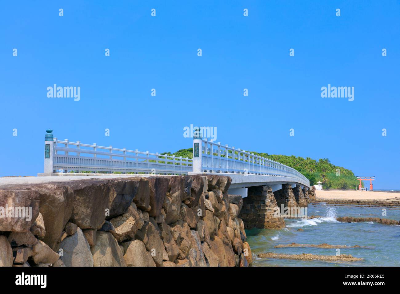 Yayoi Bridge on Aoshima Beach Stock Photo - Alamy