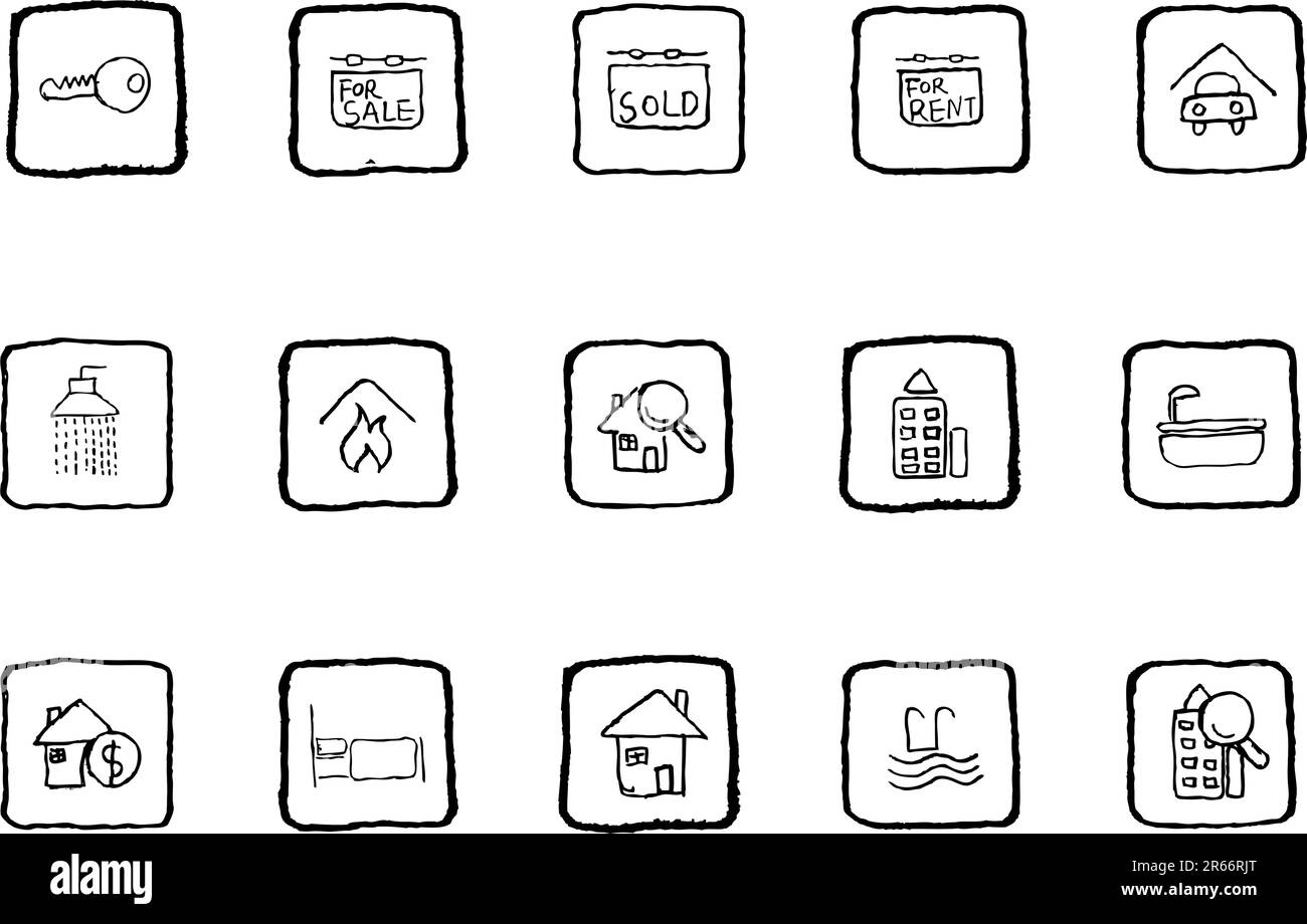 Round icons image flat Black and White Stock Photos & Images - Alamy