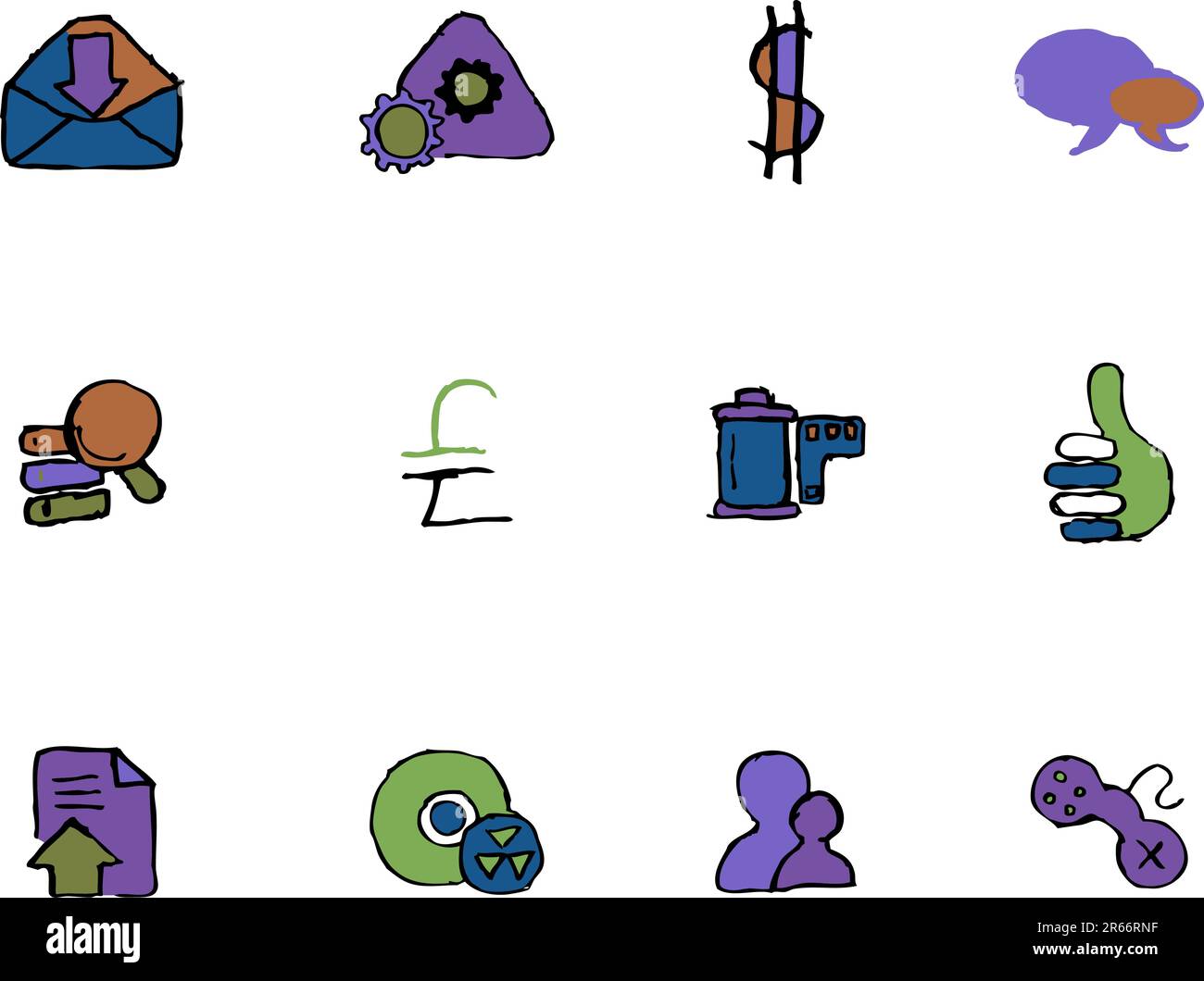 Internet icons isolated vector Stock Vector Image & Art - Alamy