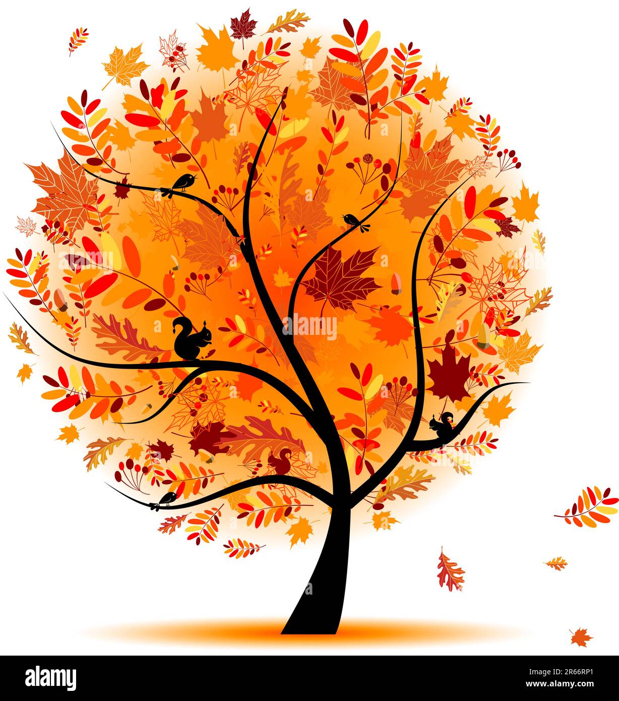 Beautiful autumn tree for your design Stock Vector Image & Art - Alamy