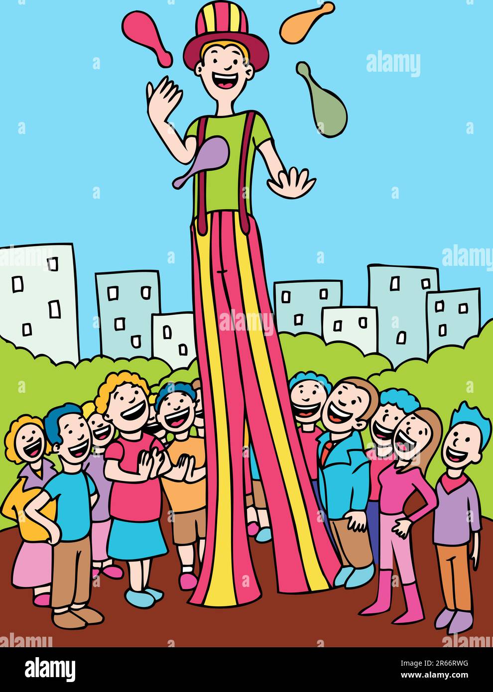 Performance park audience Stock Vector Images - Alamy