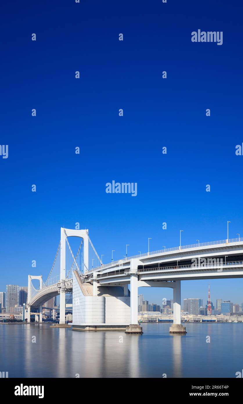 Rainbow Bridge and Tokyo Tower Stock Photo - Alamy