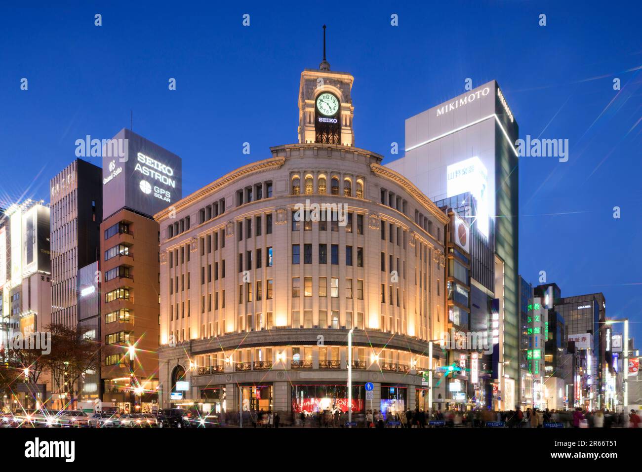 Night view of Ginza Stock Photo - Alamy