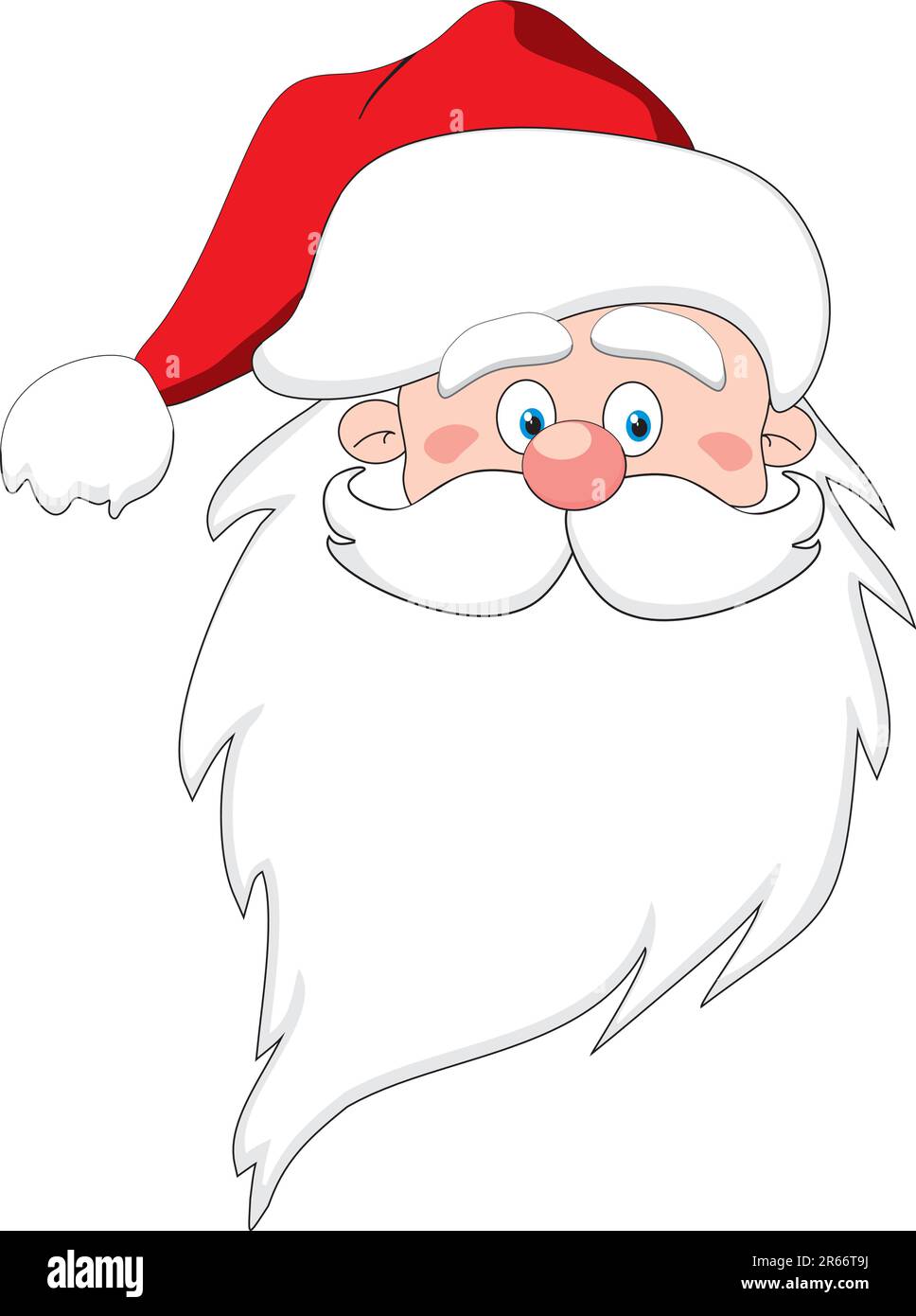 Santa head isolated on white Stock Vector Image & Art - Alamy