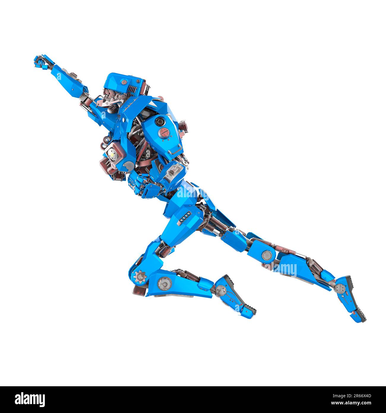 cyber mech is flying away side view, 3d illustration Stock Photo - Alamy