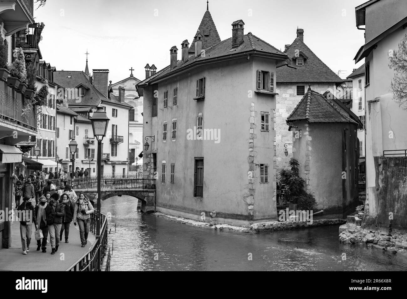 Bridge in annecy france Black and White Stock Photos & Images - Alamy