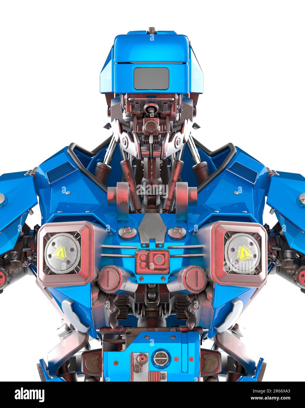 cyber mech in a id portrait, 3d illustration Stock Photo - Alamy