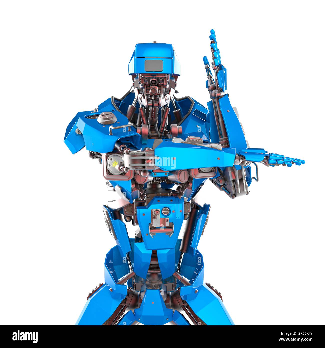 cyber mech is ready to fight , 3d illustration Stock Photo - Alamy