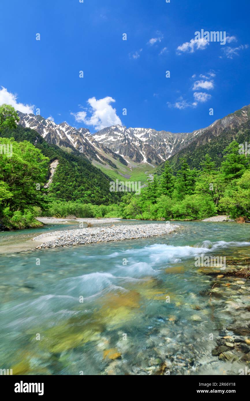Azusagawa River and Hotaka mountains Stock Photo - Alamy