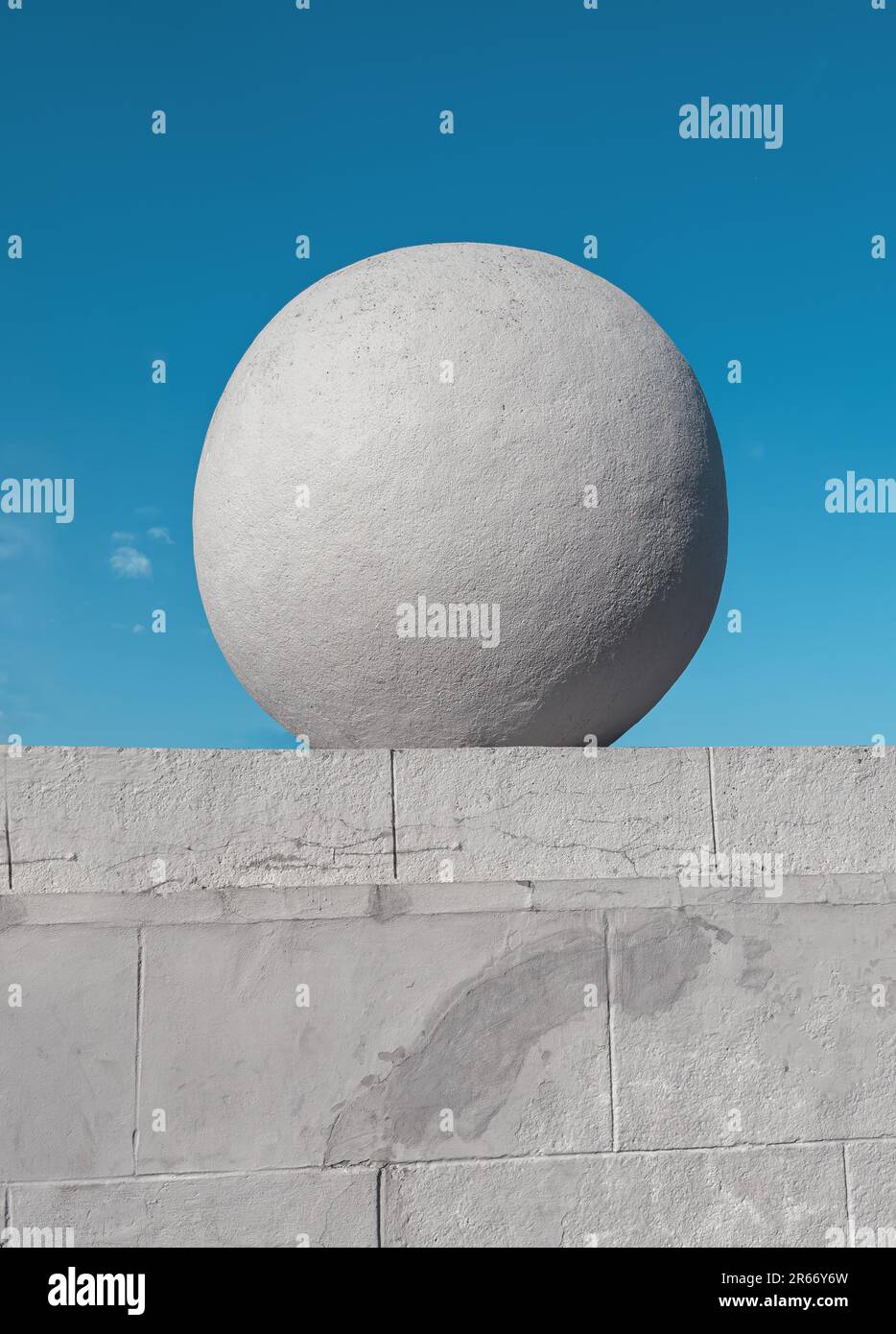 Sphere from concrete, architecture element, detail Stock Photo - Alamy