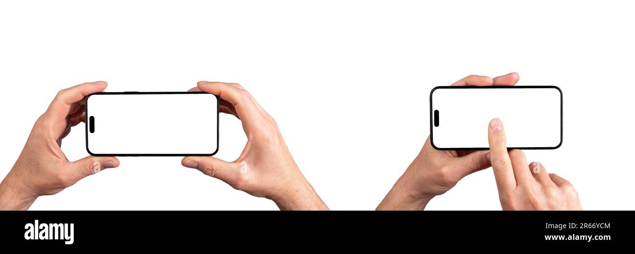 Berlin, Germany June 01 2023 Mobile phone screen mockups, blank ...